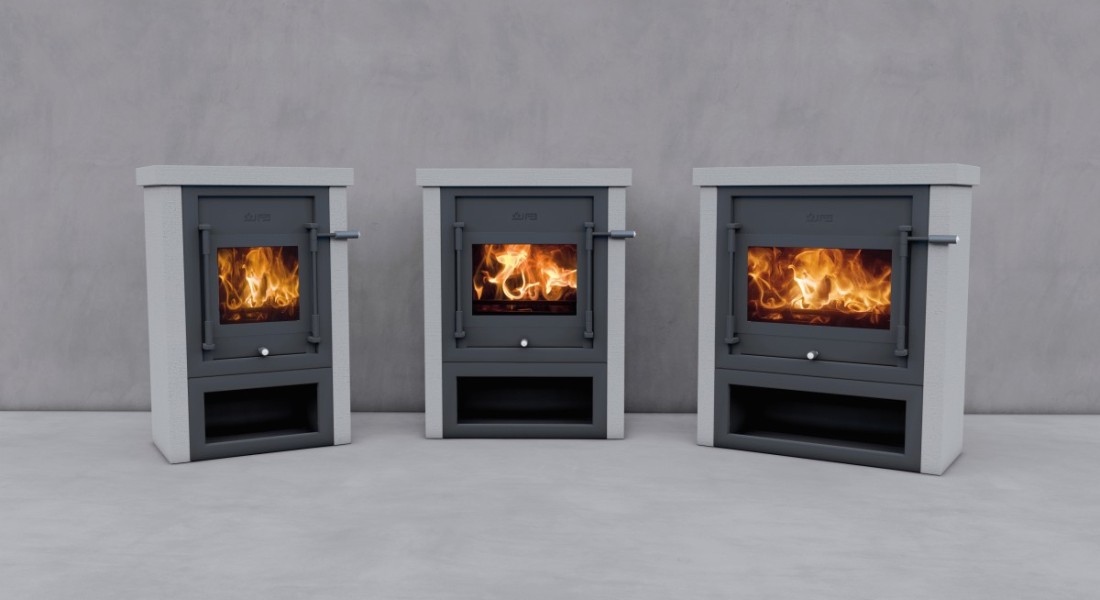 Houtkachel KWADRAAT Beton | JAcobus - UW-haard.nl