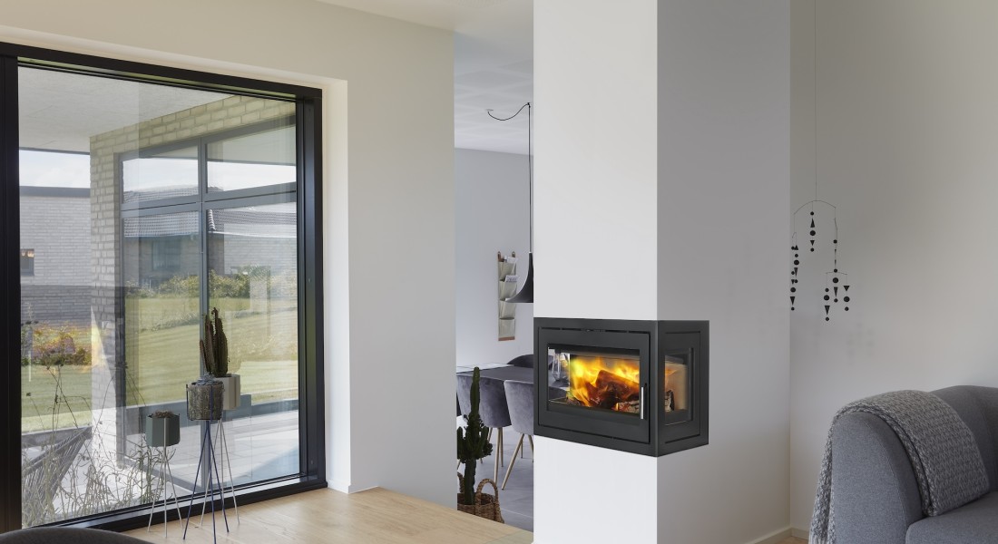 Driezijdige haard Jupiter 550XL | Meteor - UW-haard.nl